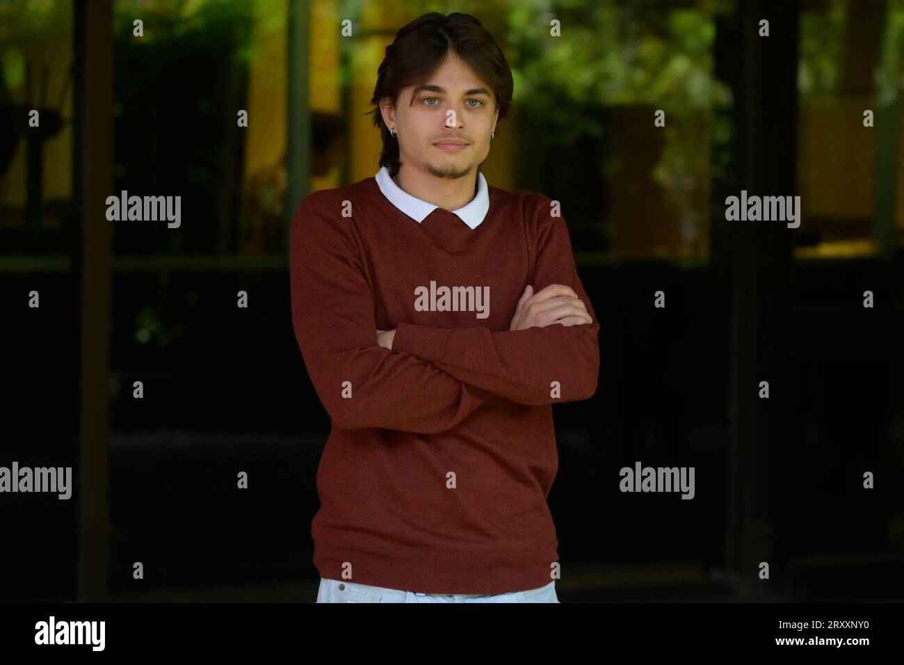 Enea Barozzi attends the photocall of Rai series Eppure cadiamo felici ...