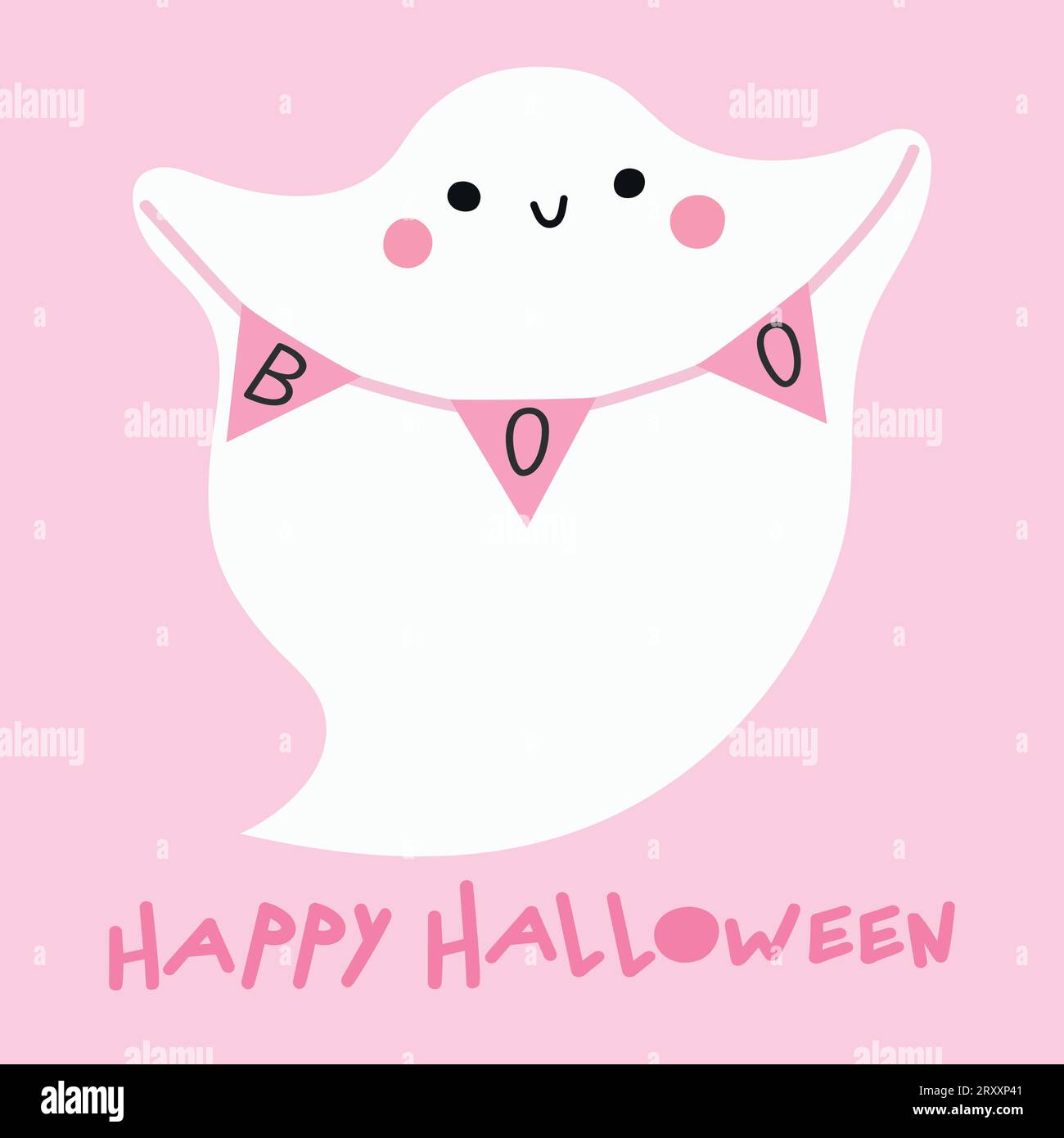 Happy halloween festive garland Stock Vector Images - Alamy