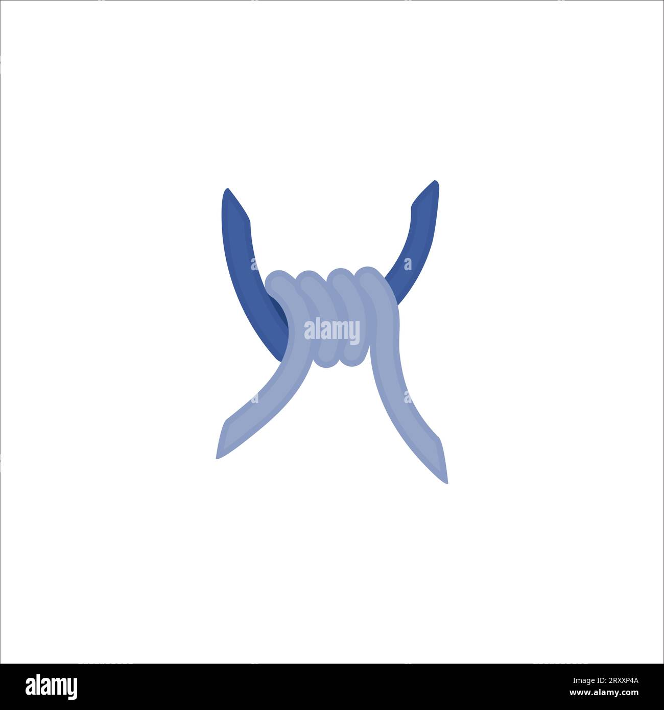 Sharp barbed wire fence barrier frame illustration Stock Vector Image ...