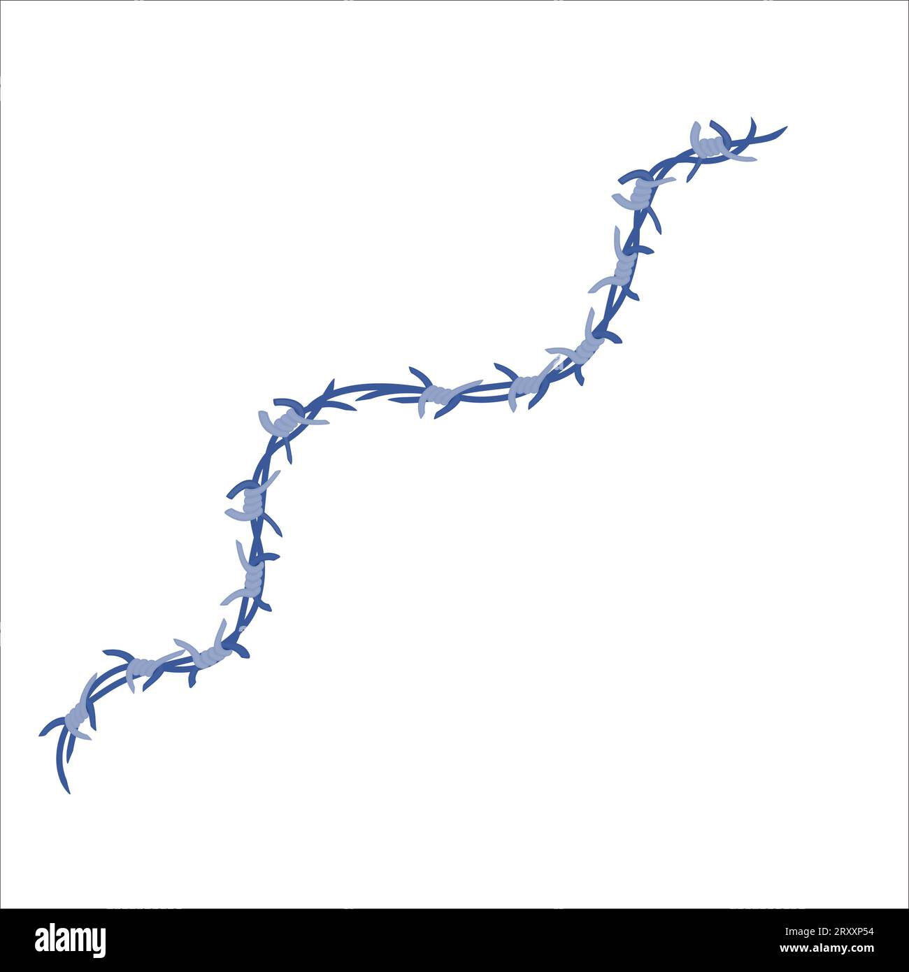 Sharp barbed wire fence barrier frame illustration Stock Vector Image ...