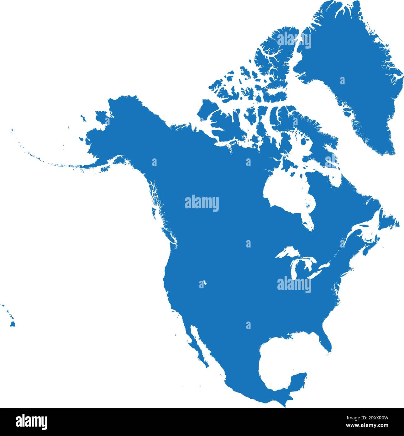 BLUE CMYK color map of NORTH AMERICA Stock Vector Image & Art - Alamy