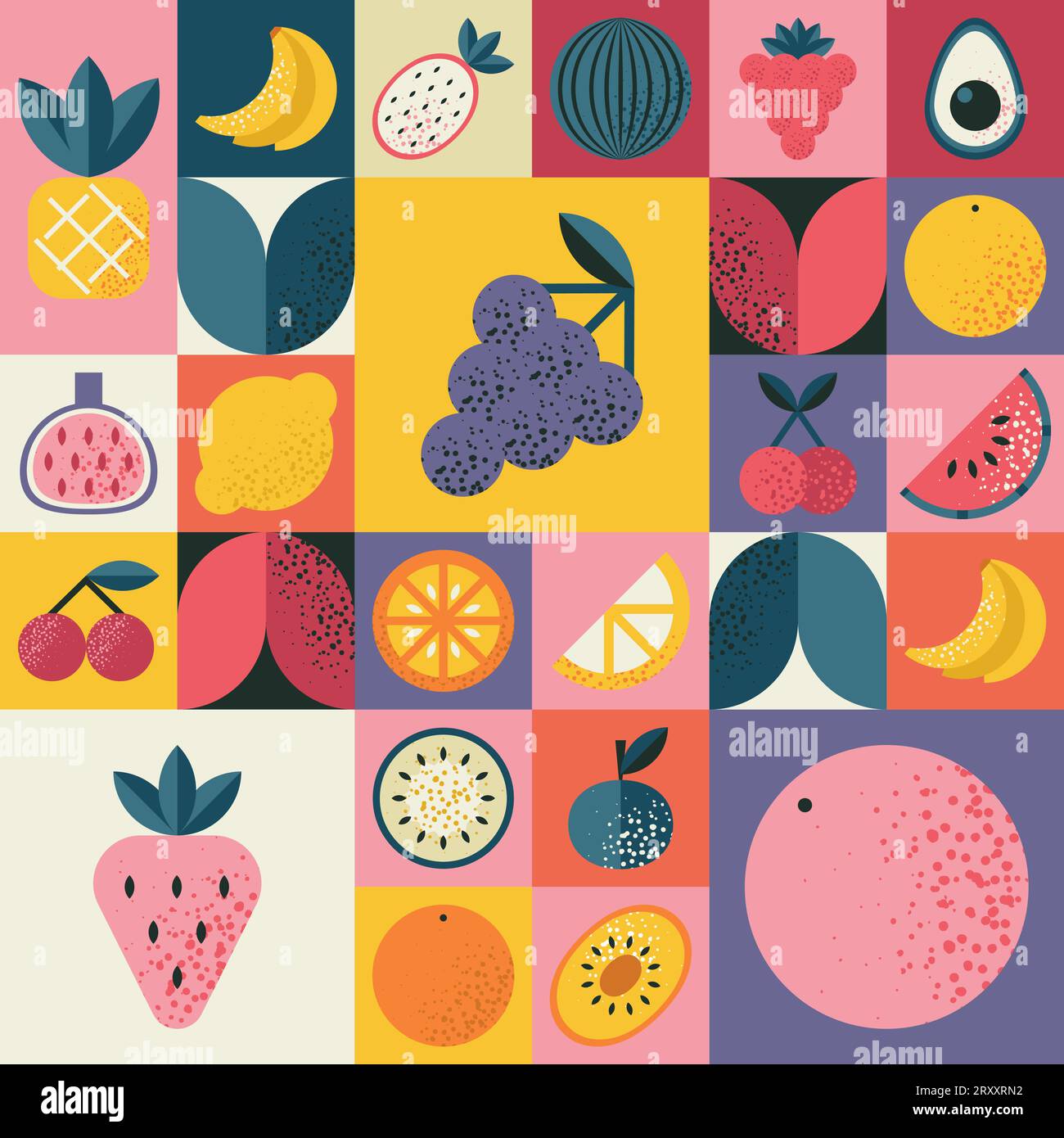 Colorfull fruits Stock Vector Images - Alamy