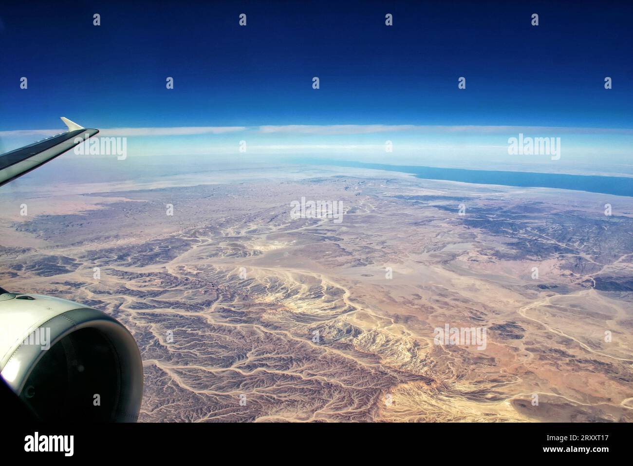 Egyptian desert with view of the Gulf of Suez, Red Sea Stock Photo - Alamy