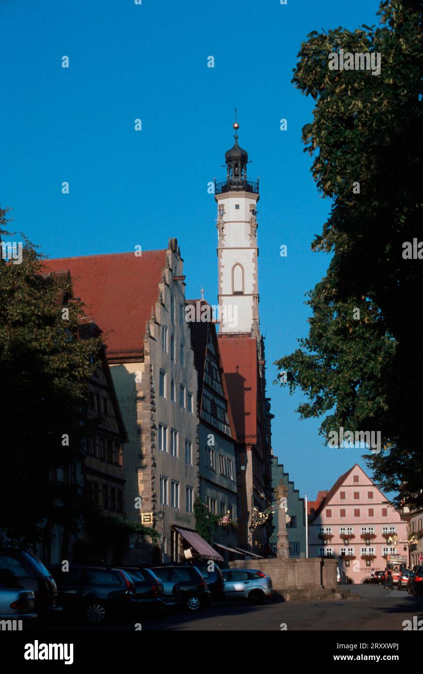 Town Hall and Old Town of Rothenburg, Bavaria, Germany Stock Photo - Alamy