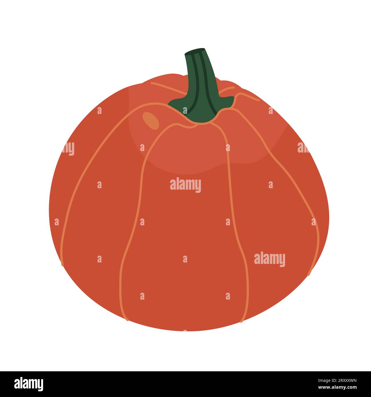 Vegetarian natural pumpkin 2D cartoon object Stock Vector Image & Art ...