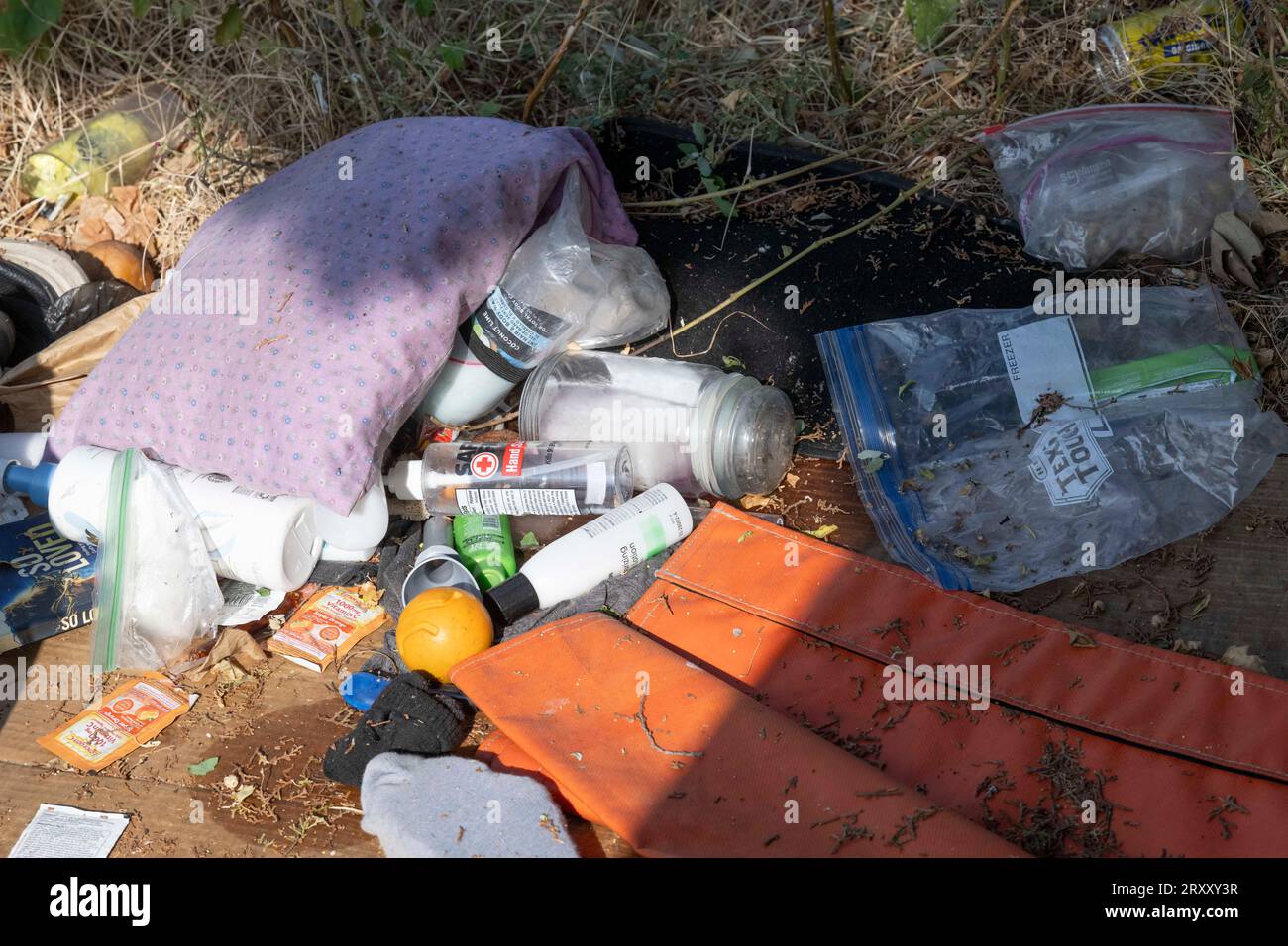 Austin Texas USA, August 31 2023: Person experiencing homelessness in ...
