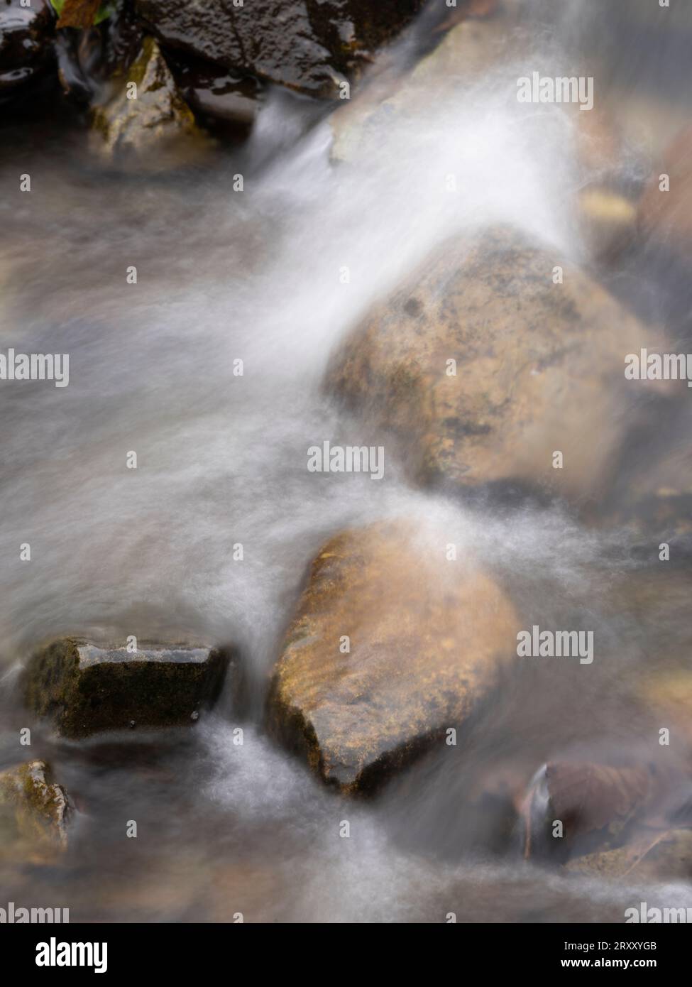 Waterfalls and cascades in Ashes Hollow, a valley on The Long Mynd ...