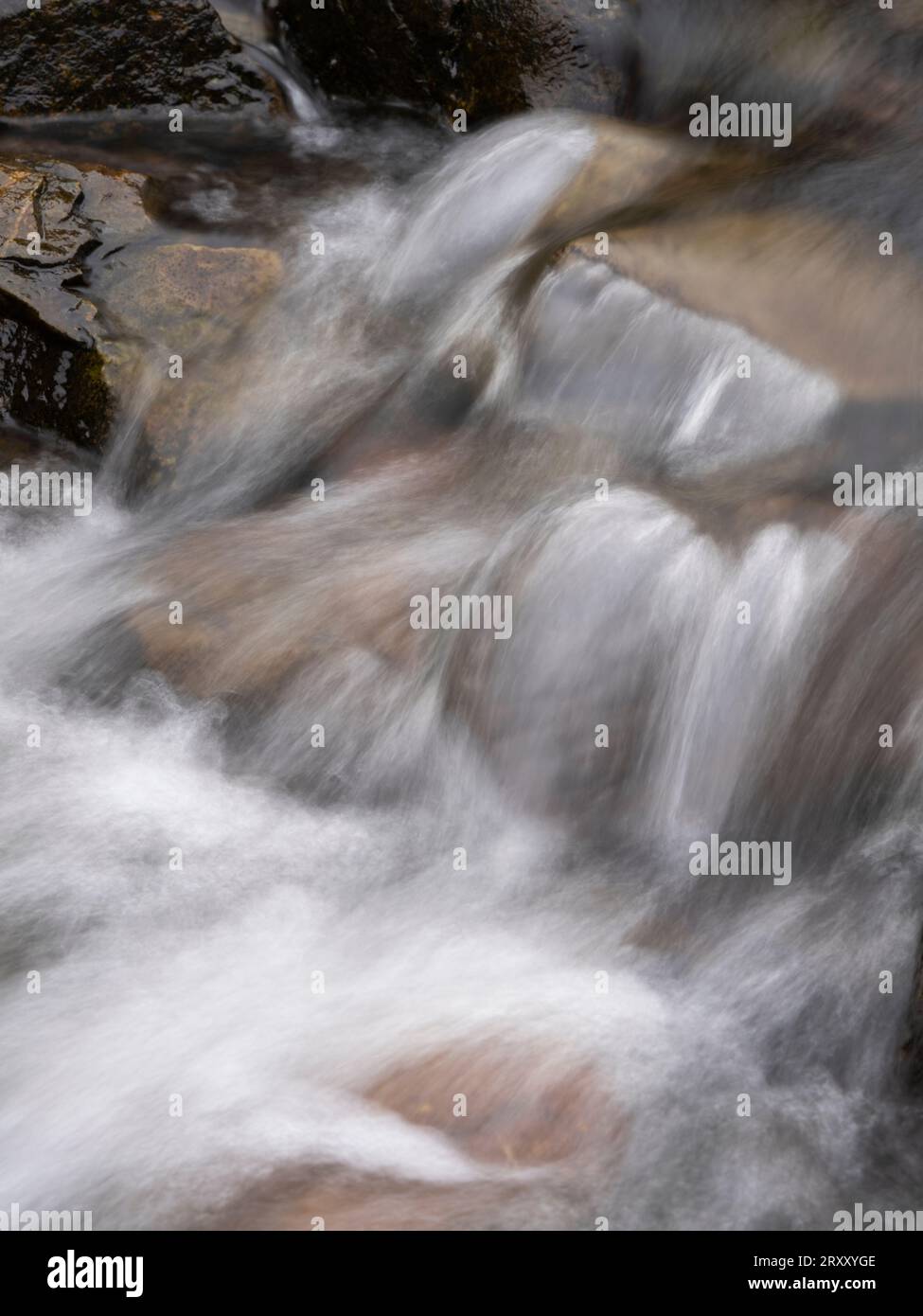 Waterfalls and cascades in Ashes Hollow, a valley on The Long Mynd ...