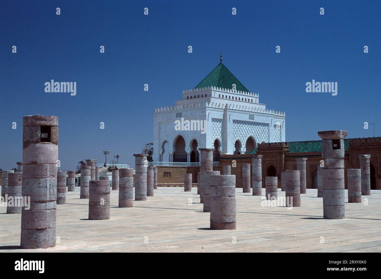 Mausoleum of King Mohammed V, Pillar Stumps of the Unveiled Mosque ...