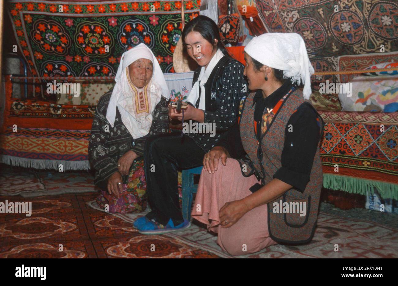 Kazak woman, asia, Cossack, Cossacks, yourt, people, woman, inside ...