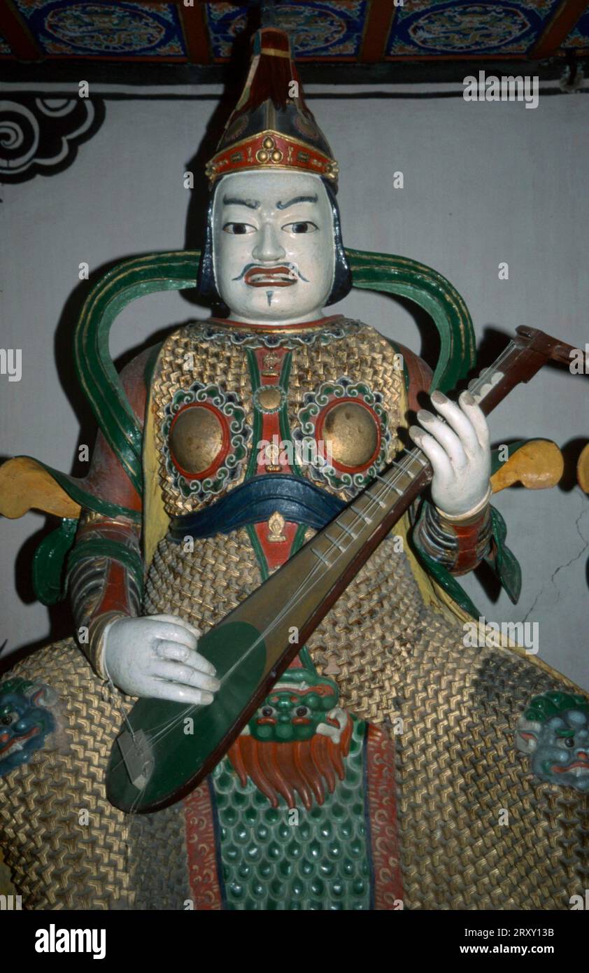 Winter Palace of Bogd Khaan, statue of the patron king Yolkhorsuren in ...