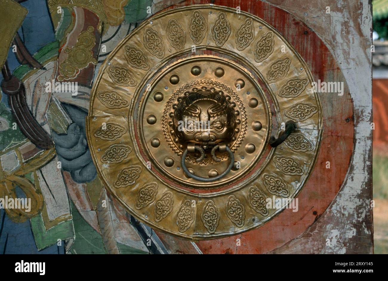 Bogd Khaan Winter Palace, Detail of the Peace Gate, Ulaan Baatar ...