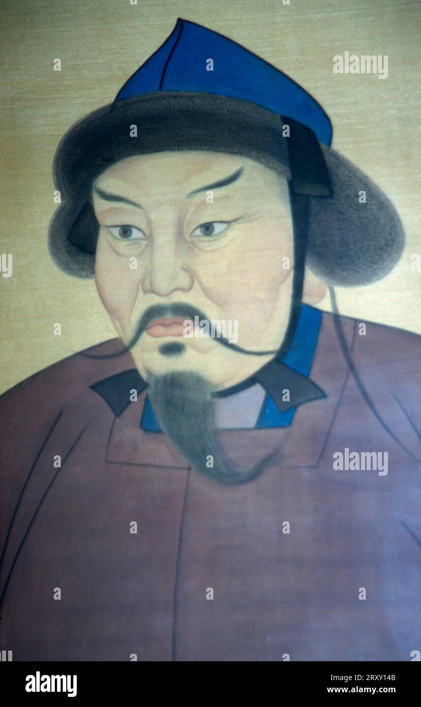 Museum Erdene Zuu Monastery, image of (Genghis) Khan, 1162, 1227 ...
