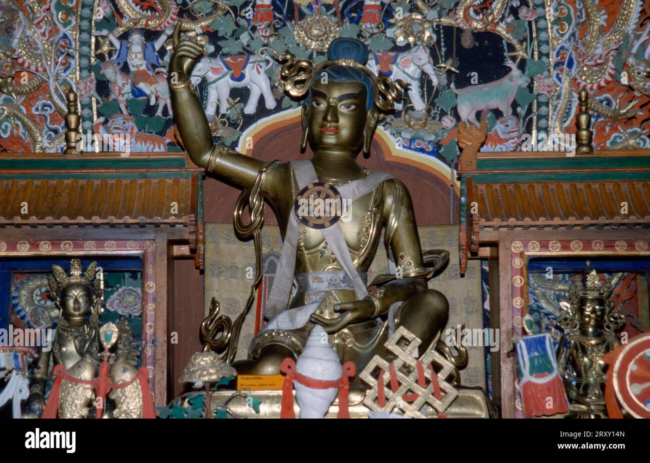 Choijin Llama Monastery, interior of the Yadam Temple, statue of Duvchinnagwujodba, 19th century ...