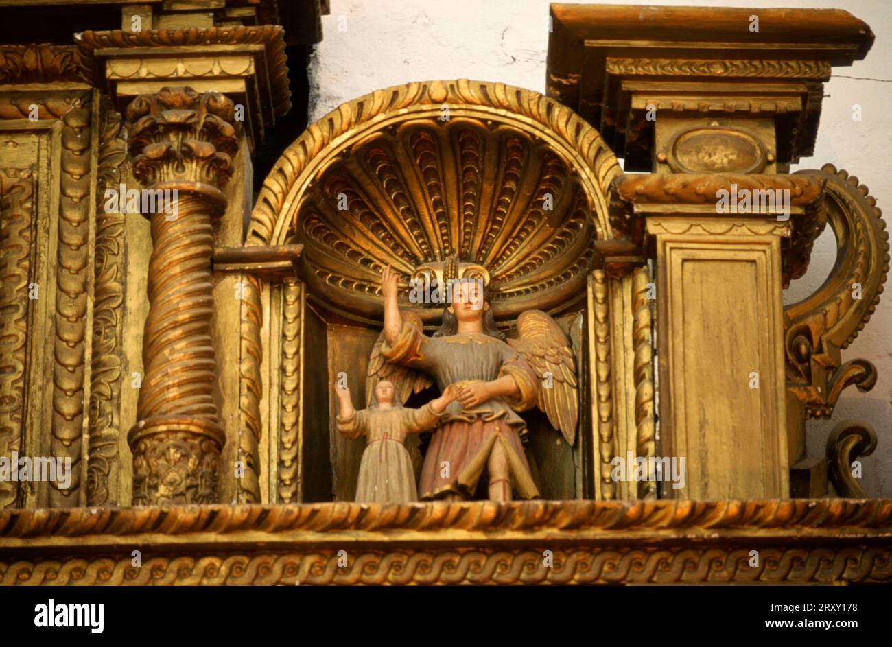 Statue of Saint Raphael in Church, Jesuit Estancia of Santa Catalina ...