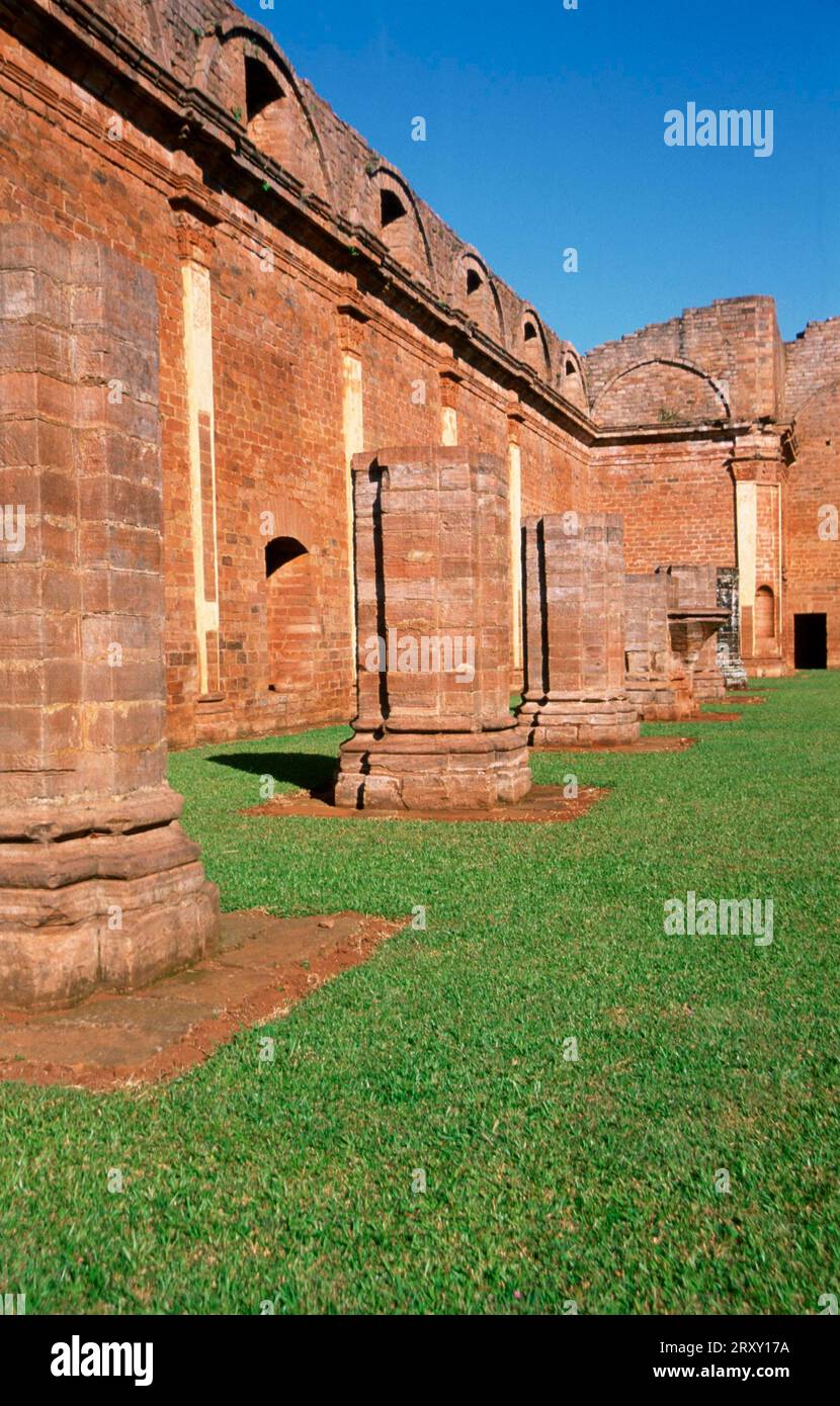 Interior of the church, Mission Jesus de Tavarangue, Paraguay, UNESCO ...