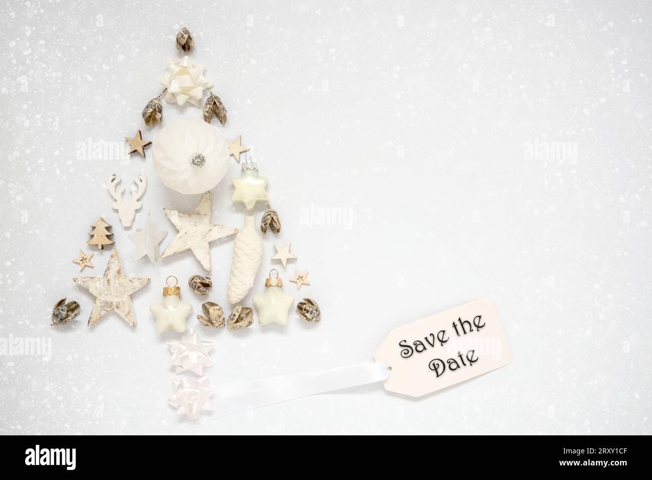 Christmas Tree Out Of Christmas Decoration With Label With Text Save ...