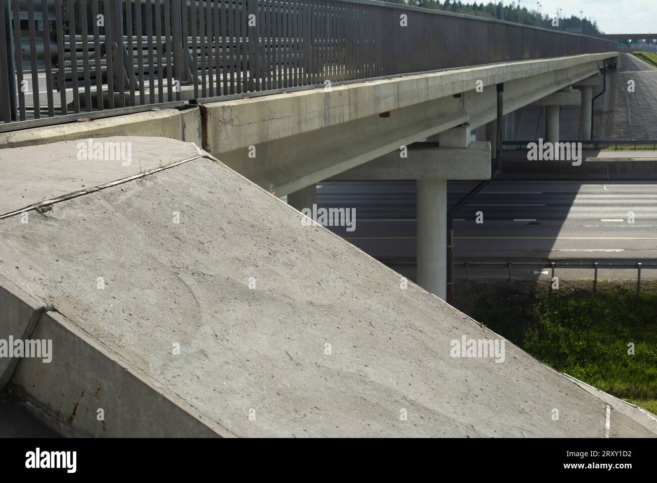 Bridge across road. Transport Bridge. Highway interchange. Transport ...