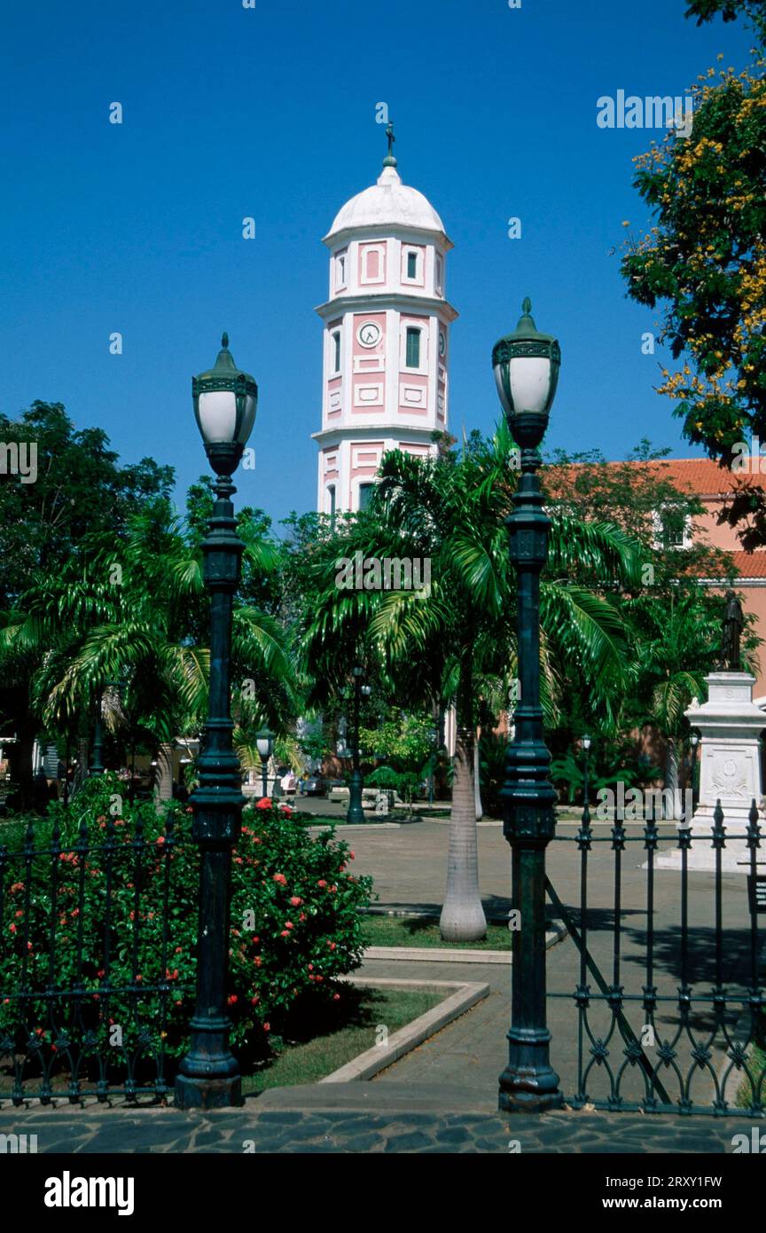 Bolivar Square and Cathedral, Bolivar Province, Venezuela Stock Photo ...
