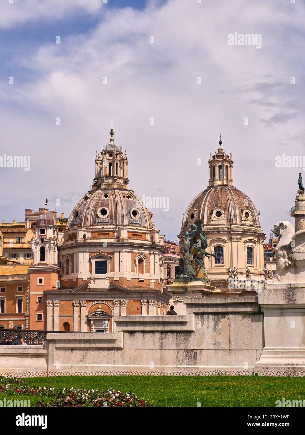 Church domes in roman old town , Rome, Italy Stock Photo - Alamy