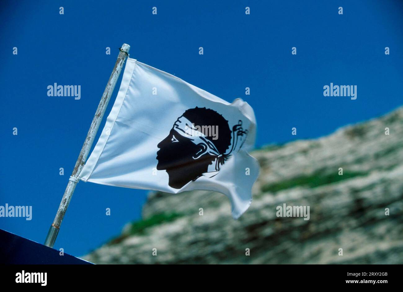 Corsican flag, Bonifacio, Corsica, France, Corsican flag, Bonifacio ...