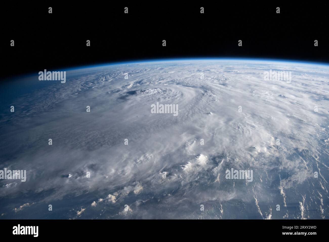September 9, 2023 - Earth Atmosphere - Tropical Storm Jova is pictured in the Atlantic Ocean ...