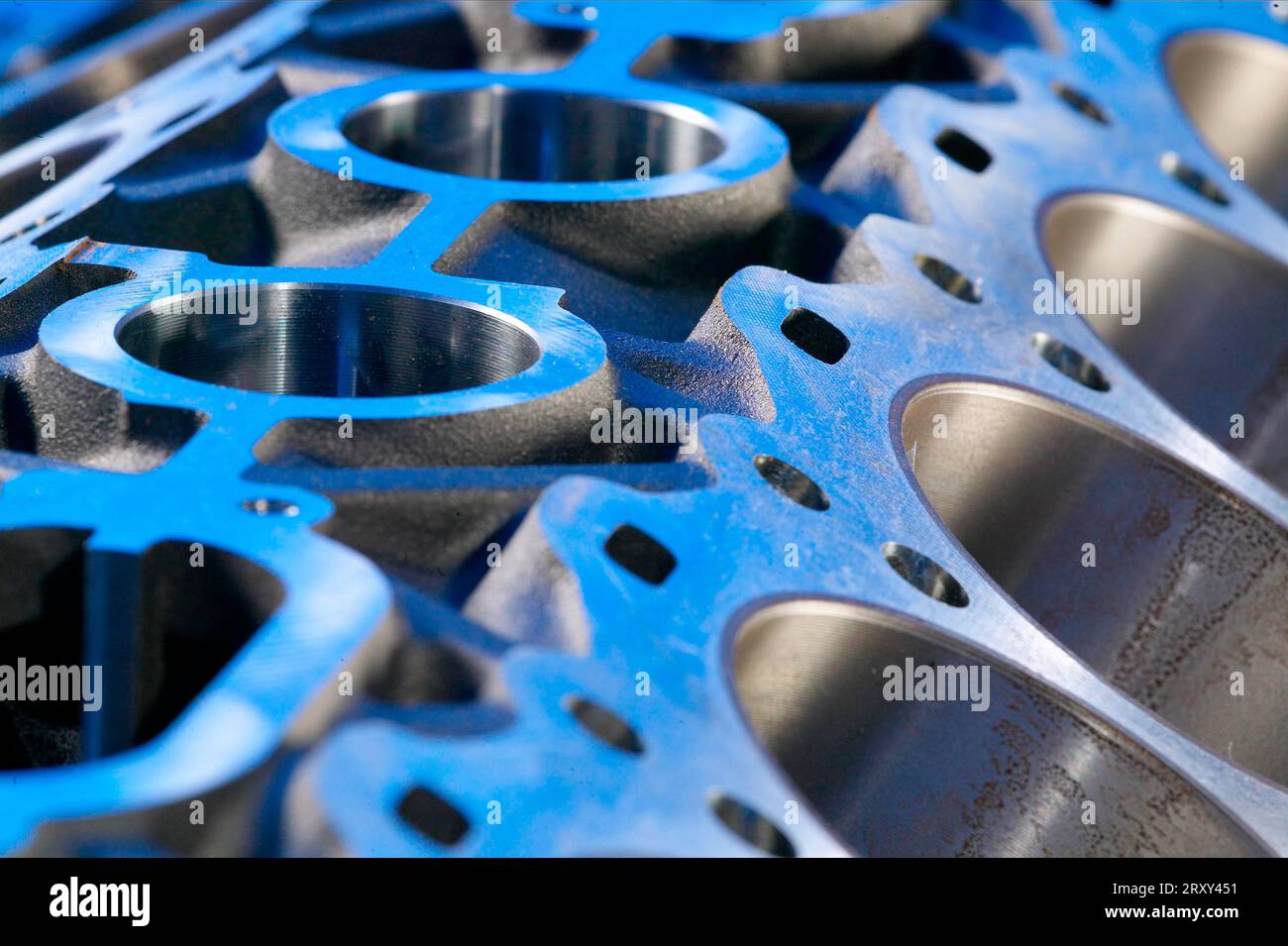 8-cylinder engine block Detail digital image Stock Photo - Alamy