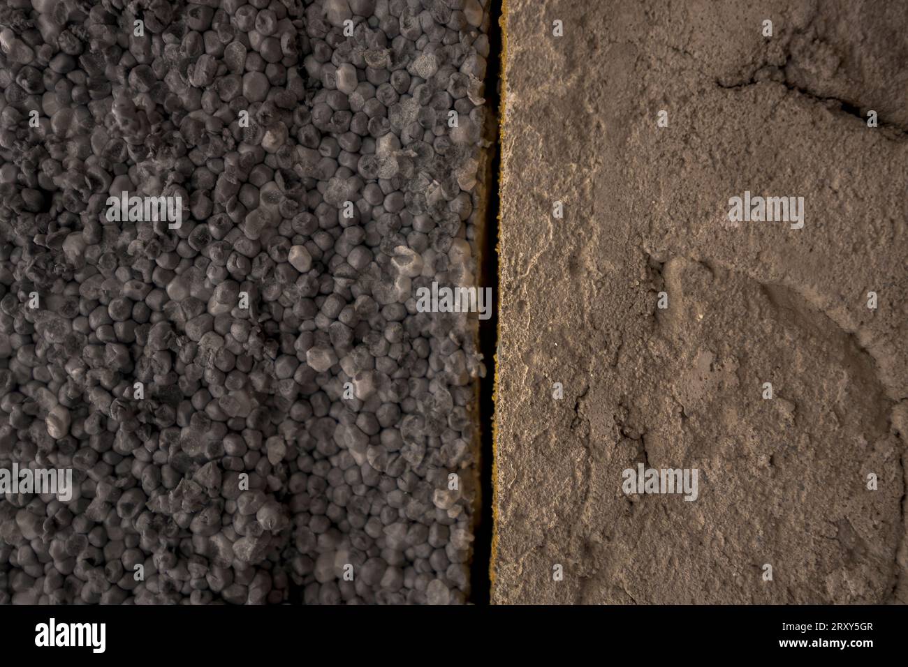 Thermal and acoustic insulation materials like polystyrene foam ...