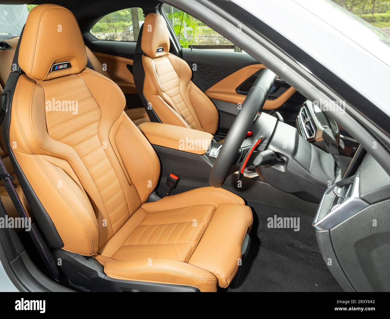 Hong Kong, China Sept 12, 2023 : BMW M2 2023 Interior Sept 12, 2023 in ...