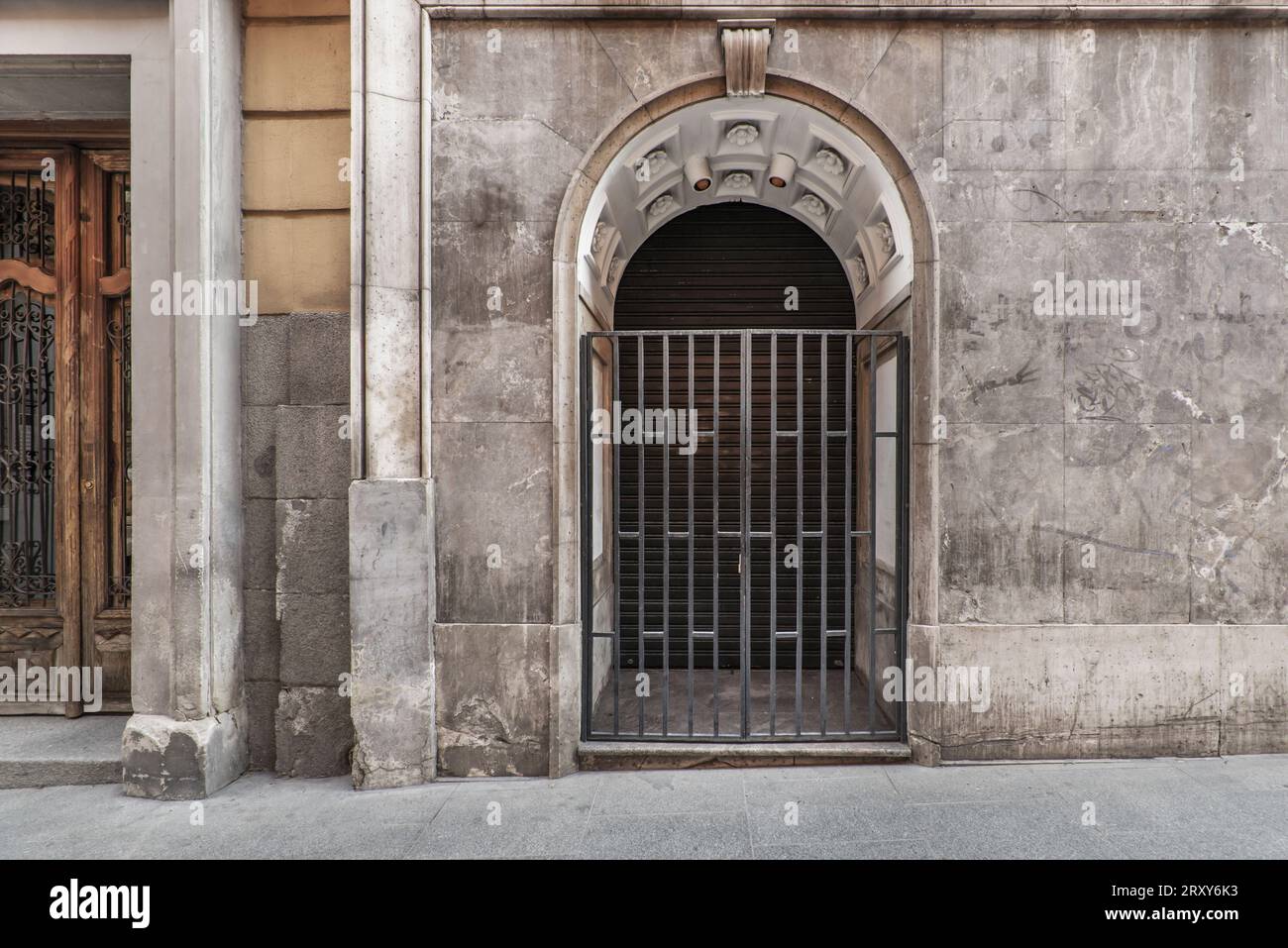 Access door to a premises at street level Stock Photo - Alamy