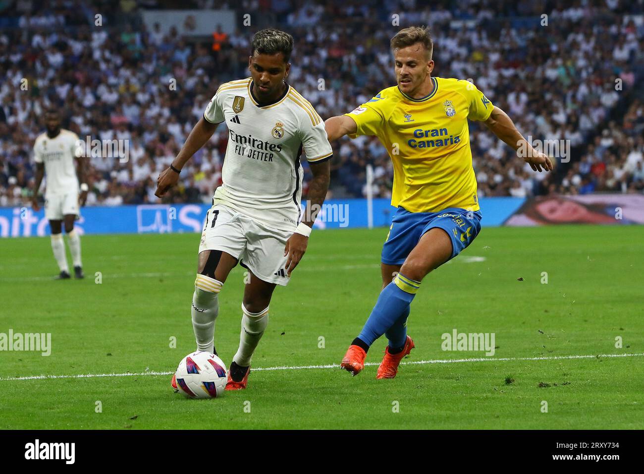 Real Madrid´s Rodrygo in action during La Liga EA Sports Match Day 7 ...