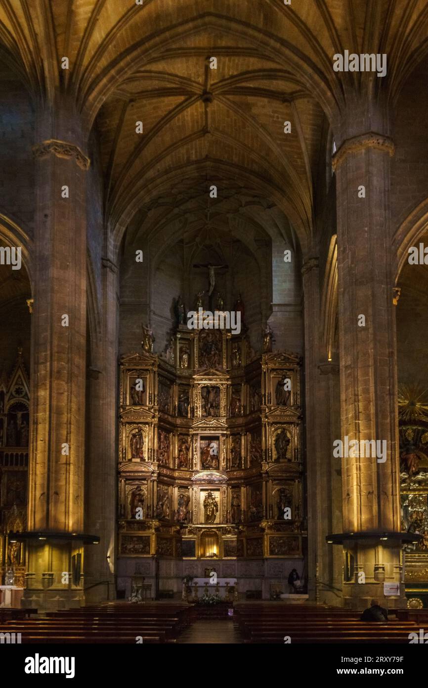 Elaborate gold altar in the 16th century San Bizente Eliza or San ...
