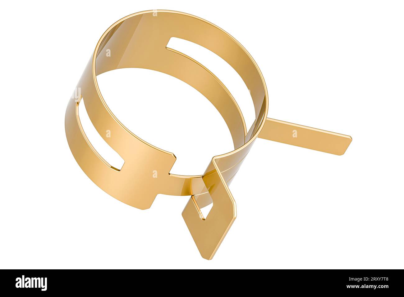 Spring Action Hose Clamp, 3D rendering isolated on white background ...