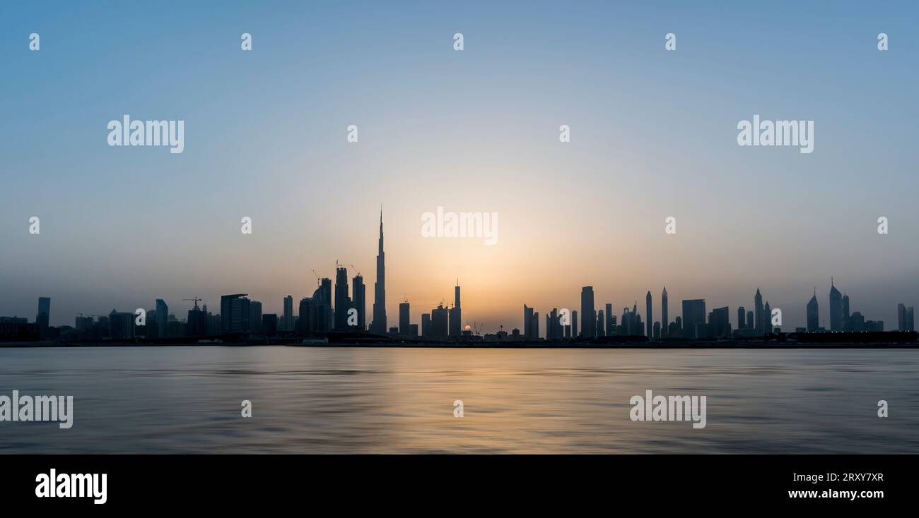 Dubai, United Arab Emirates, April 28th, 2017. Sunset in Dubai ...