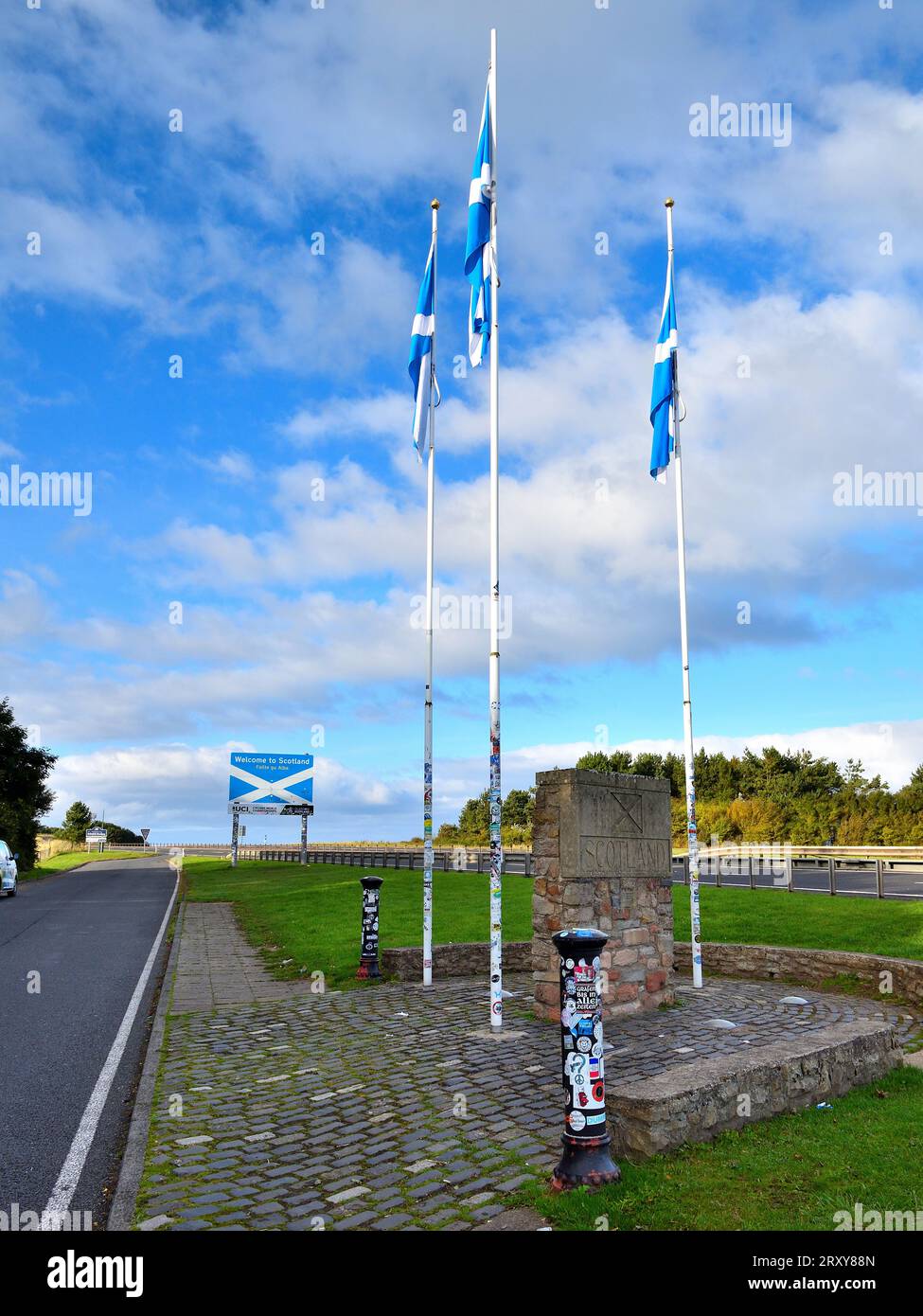Scottish border saltire hi-res stock photography and images - Alamy