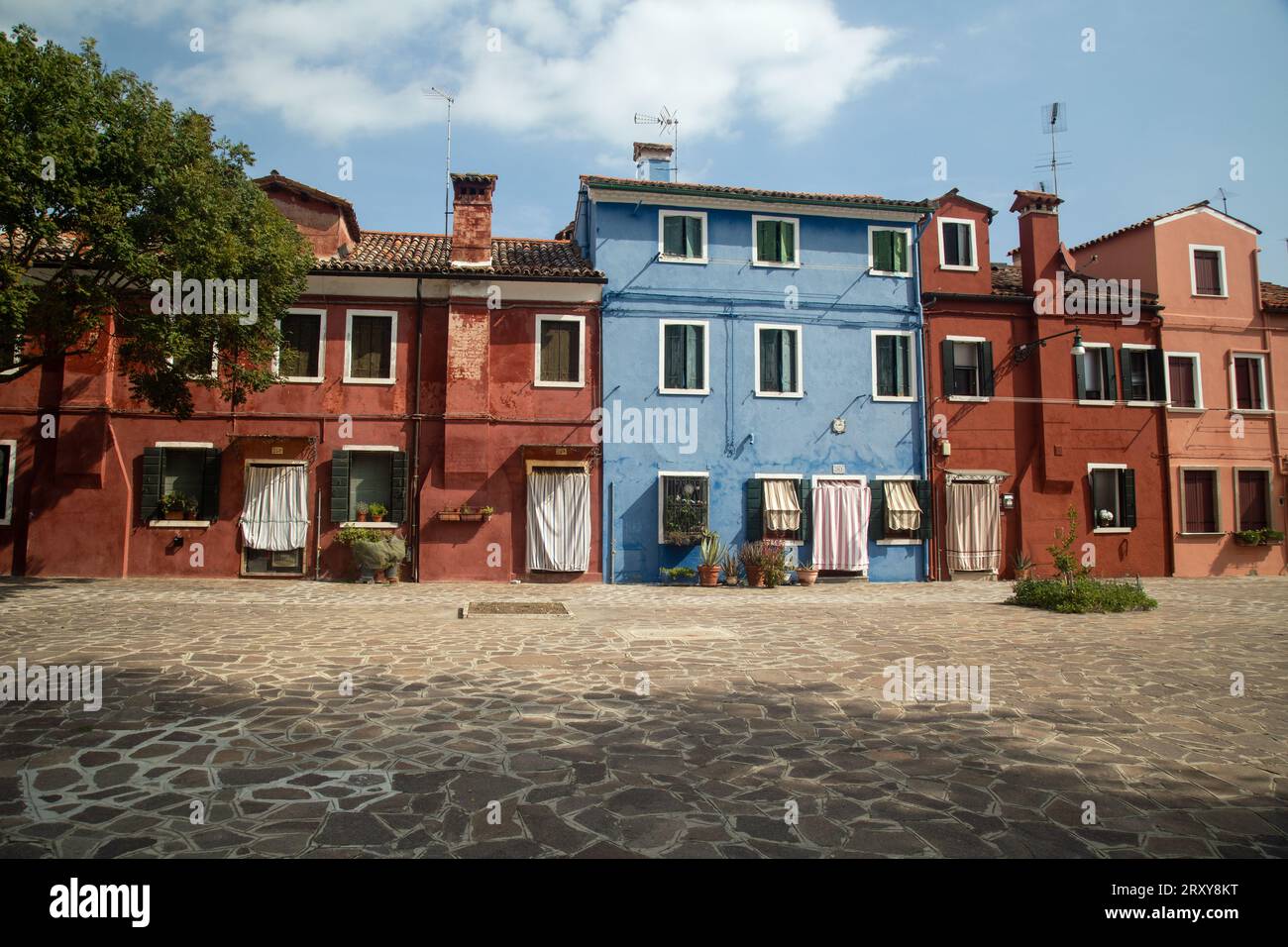 Burano, Veneto, Italy, September 2023, tourists thronging the streets ...