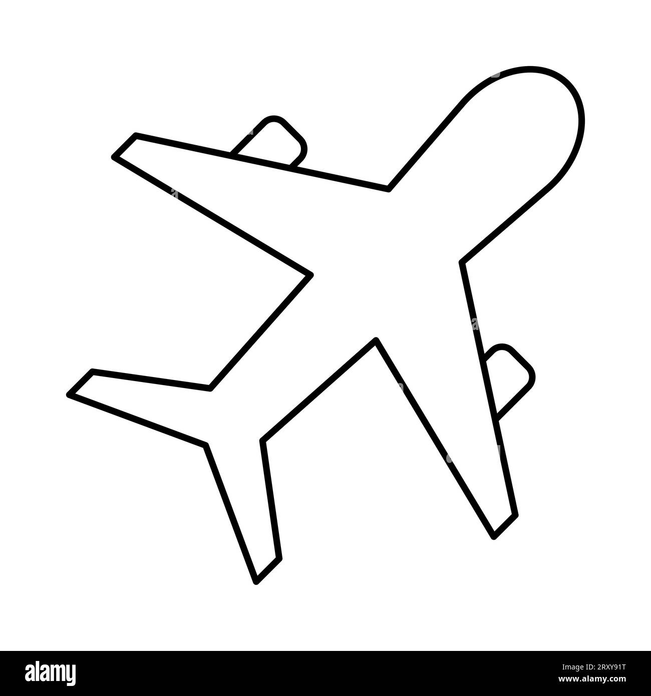 Plane line icon. Flight transport symbol. Vector illustration isolated ...