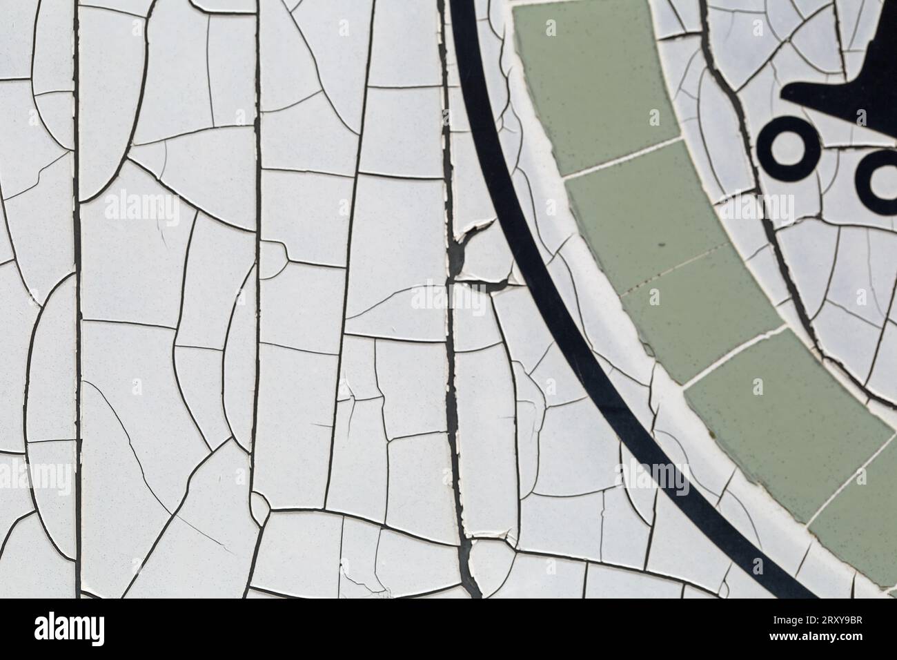 Part of a distressed road sign, shot in landscape format for use as a ...