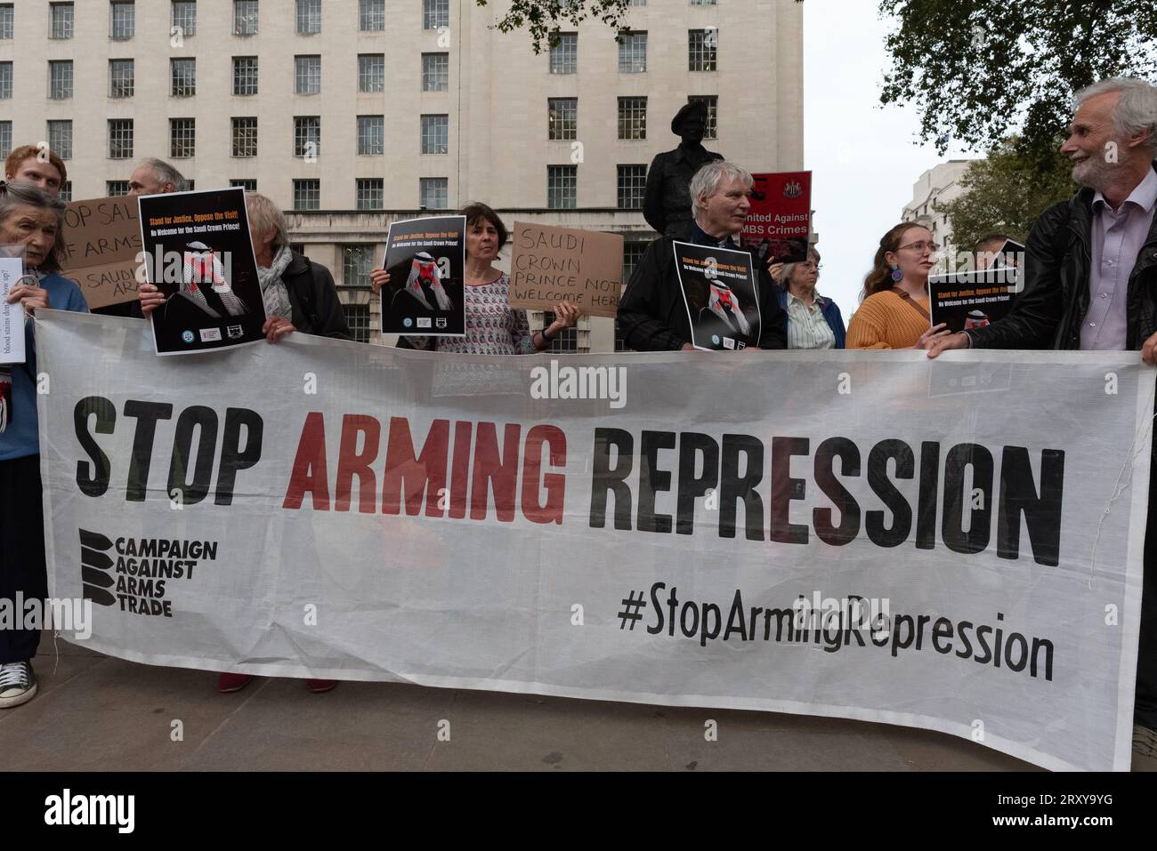 London, UK. 27 September, 2023. Human rights and anti-arms trade ...
