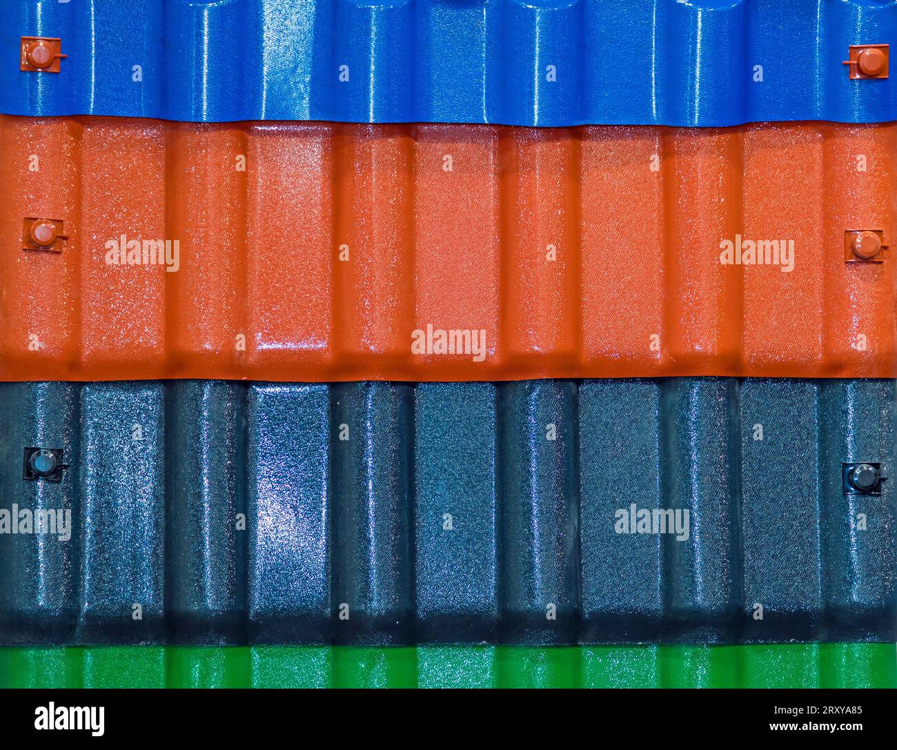 Colorful corrugated plexiglass material roof panels texture background ...