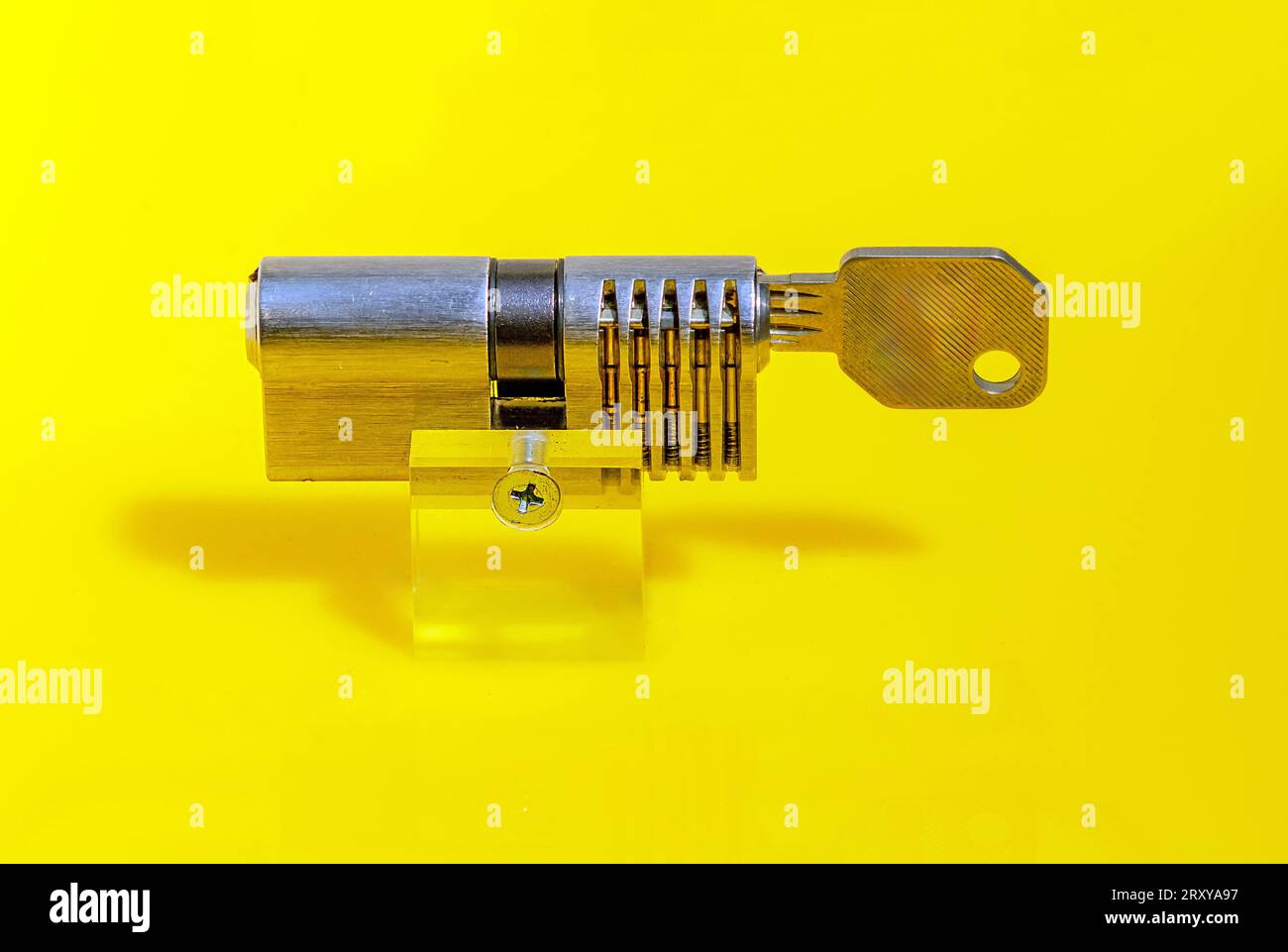 Metal steel nickel plated tube oval key cylinder inserts pins Stock ...