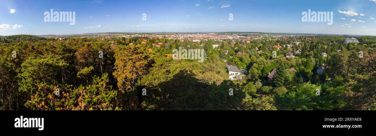 Panorama view of Sopron town city from Sorhazdombi-kilato (lookout ...