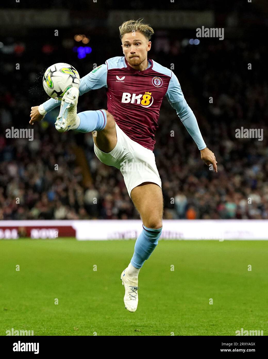 Aston Villa's Matty Cash in action during the Carabao Cup third round ...