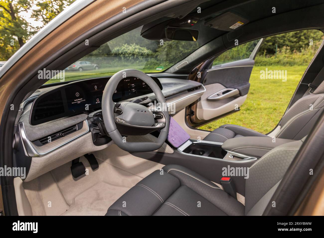 RALSKO ,CZECH REPUBLIC - 19 Sept 2023. LUCID Air. Bright interior of ...