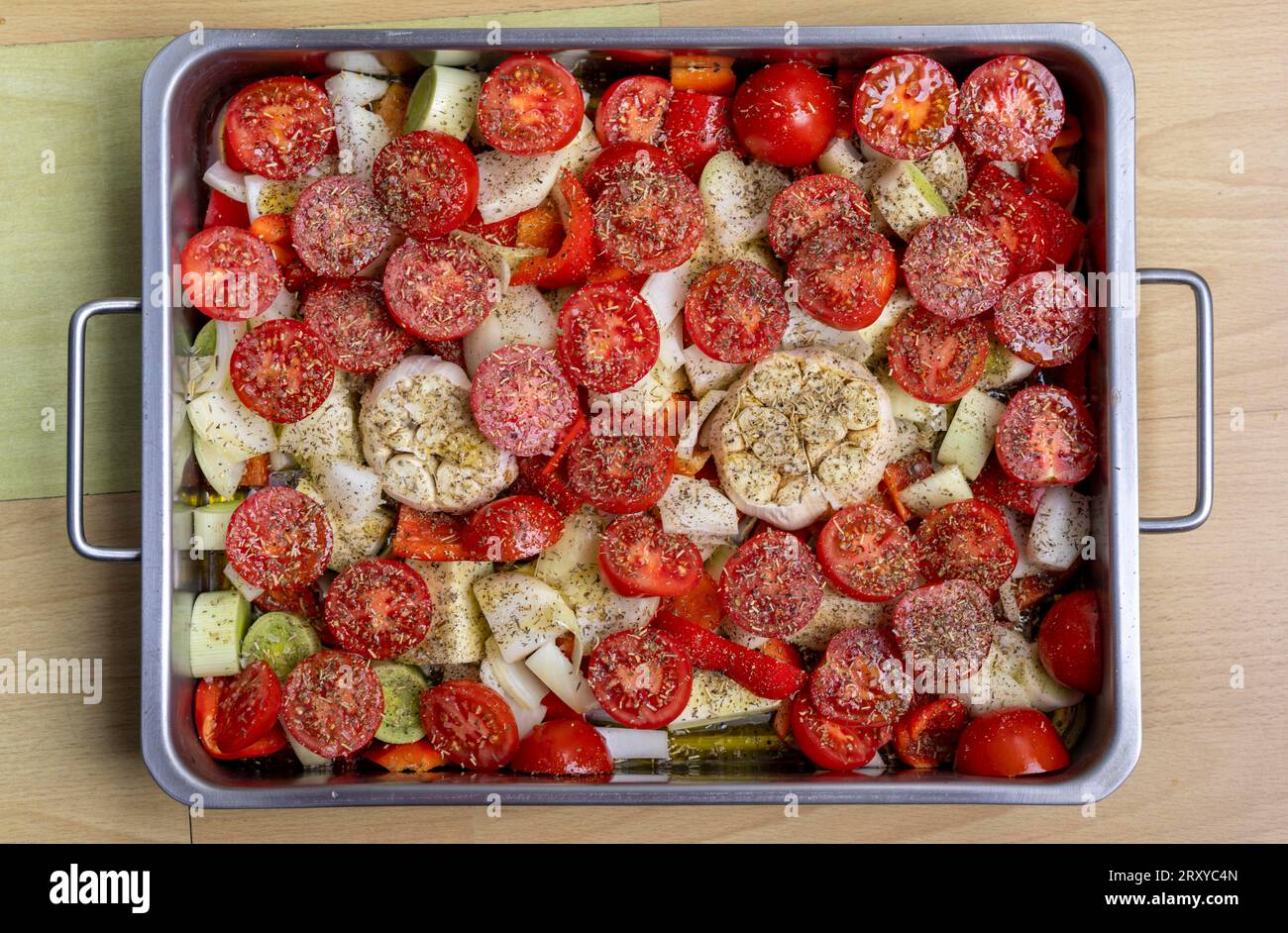 Oven vegetables, different types of vegetables are cooked in the oven ...