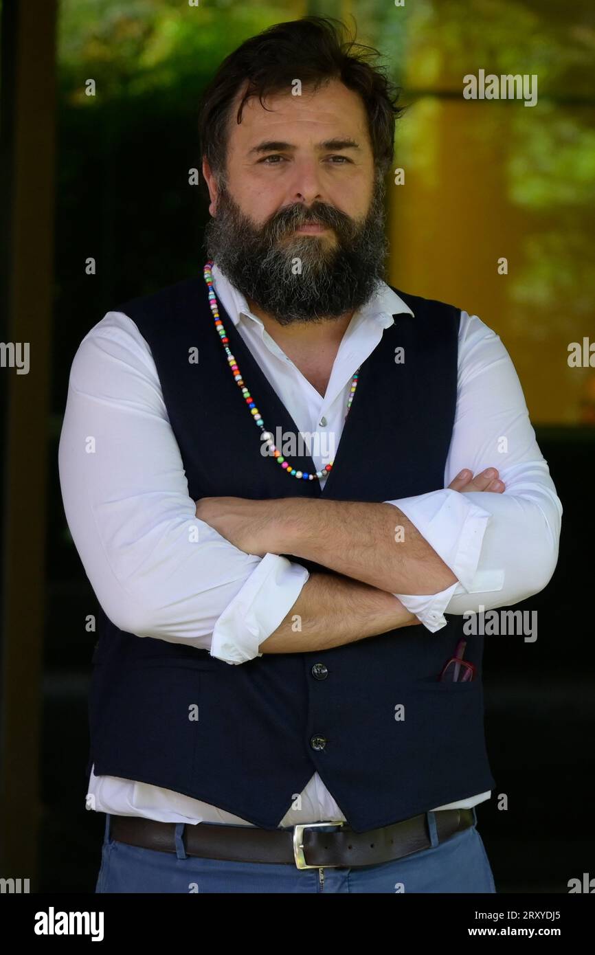 Matteo Leotto attends the photocall of Rai series Eppure cadiamo felici ...