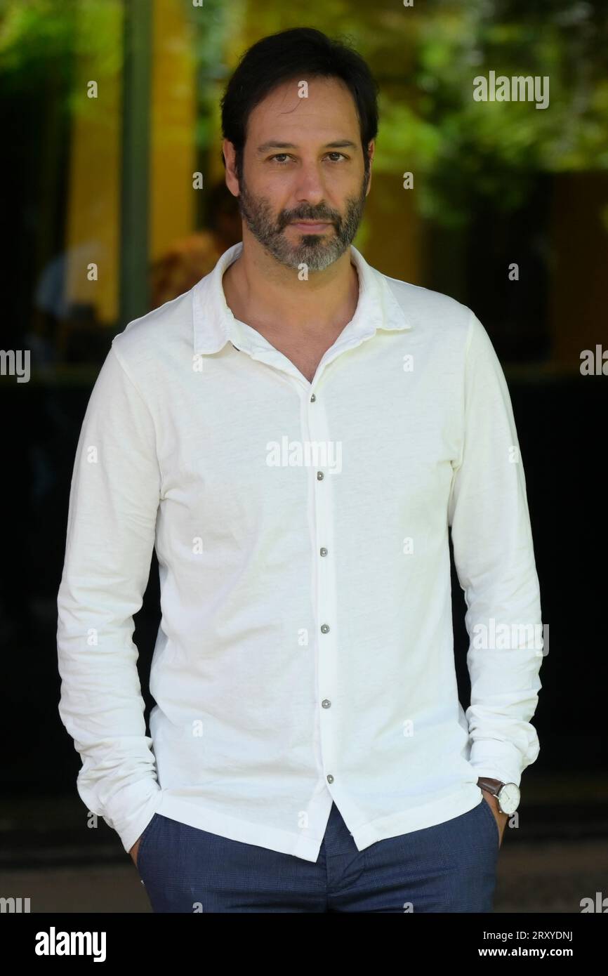 Matteo Branciamore attends the photocall of Rai series Eppure cadiamo ...