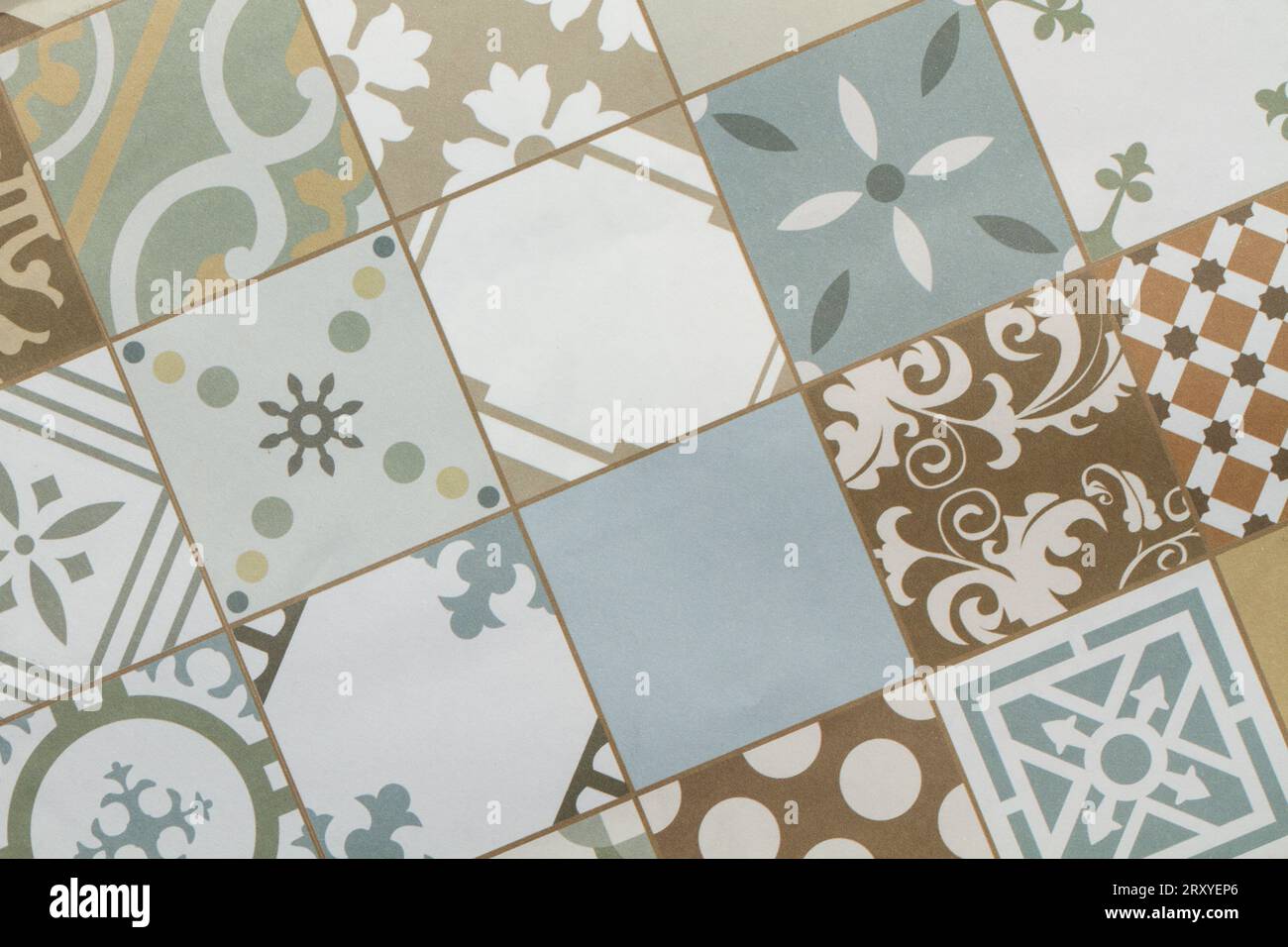 Kitchen wall tiles floral hi-res stock photography and images - Alamy
