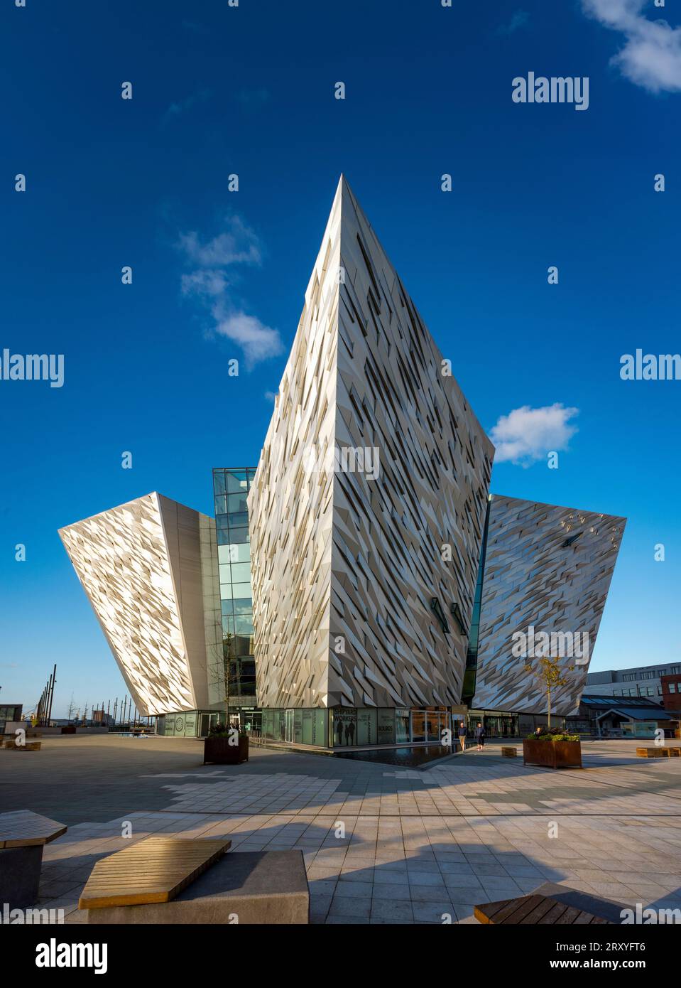 Sharp nautical inspired modern architecture of the Titanic building in ...