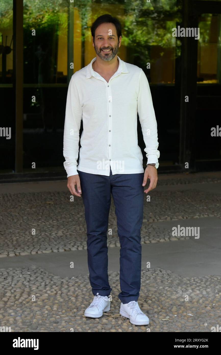 Matteo Branciamore attends the photocall of Rai series Eppure cadiamo ...